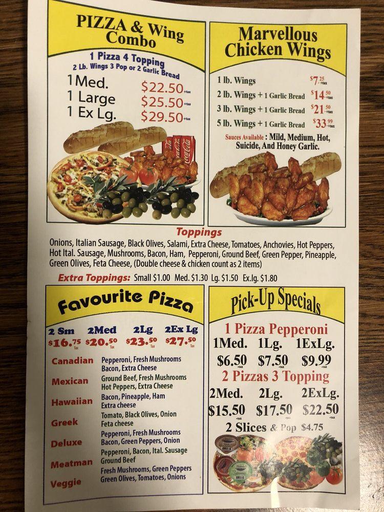 Menu at marvellous 2 for 1 pizza pizzeria, London
