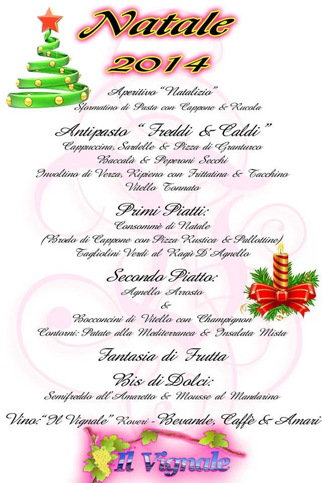 Menu da Il Vignale ristorante, Rapino