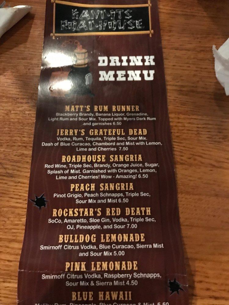 Menu at Bandit's Roadhouse pub & bar, Berwick