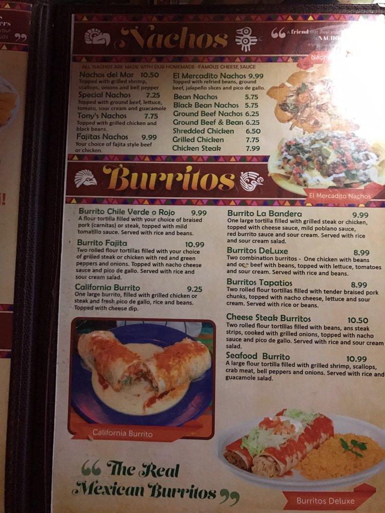 Menu at El Mercadito & Taqueria restaurant, Johns Island