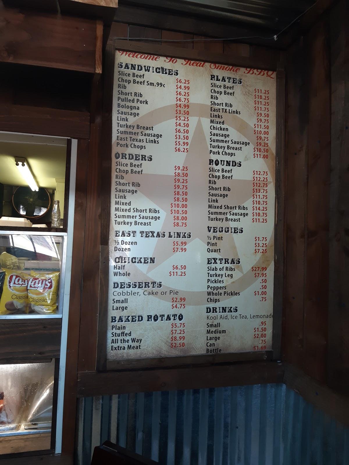 Menu at LIL VEE'S REAL SMOKE BBQ, Dallas