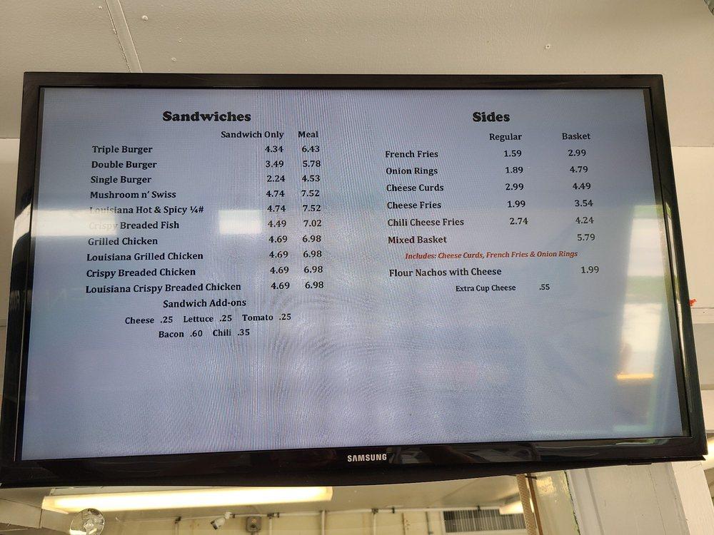 Menu at Shake A Burger fast food, Oconto