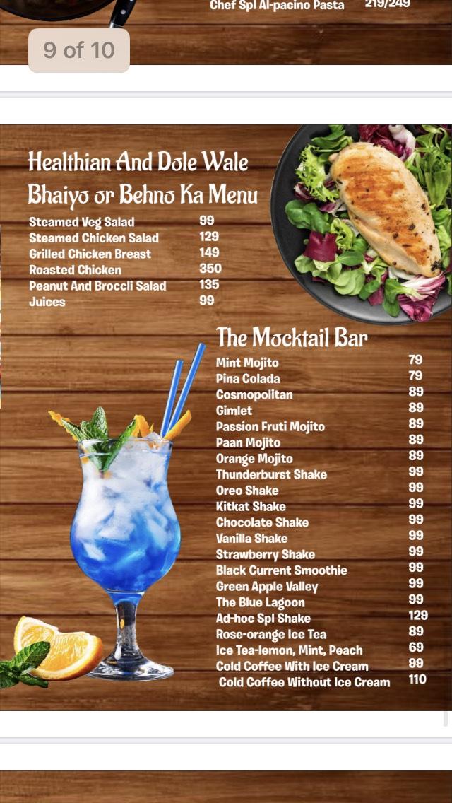 Menu at The Adhoc House, Rohtak, Rohtak