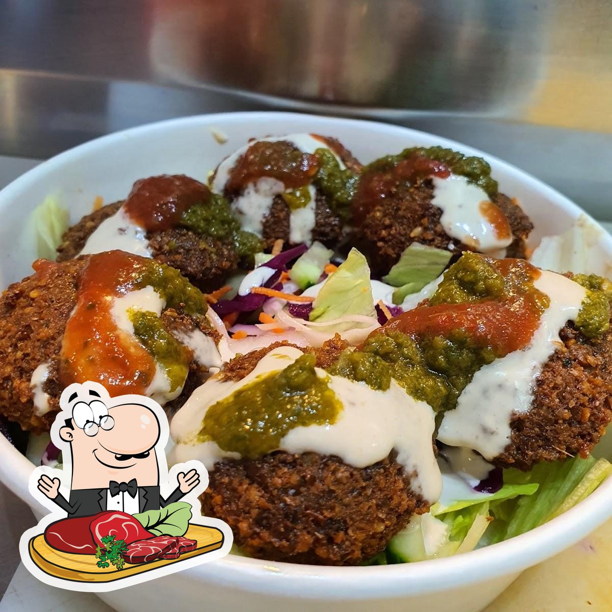 The Falafel Kiosk. Corner of Wells Street and Oxford Street in London ...