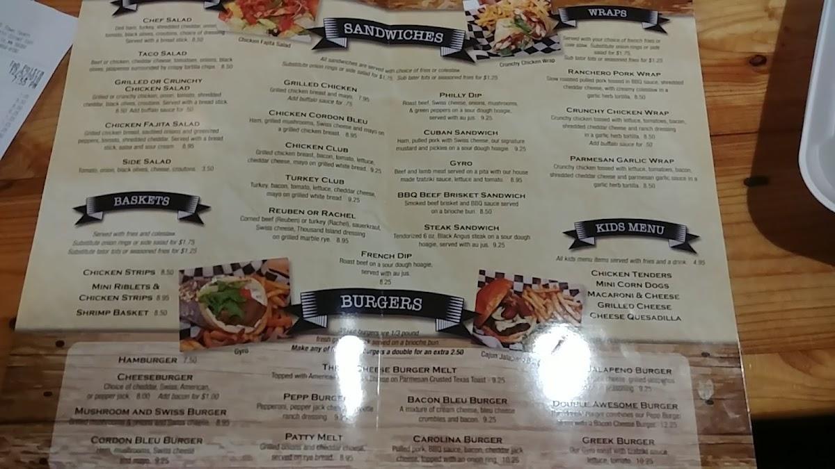 Carta del pub y bar O-Town Tavern, Osakis