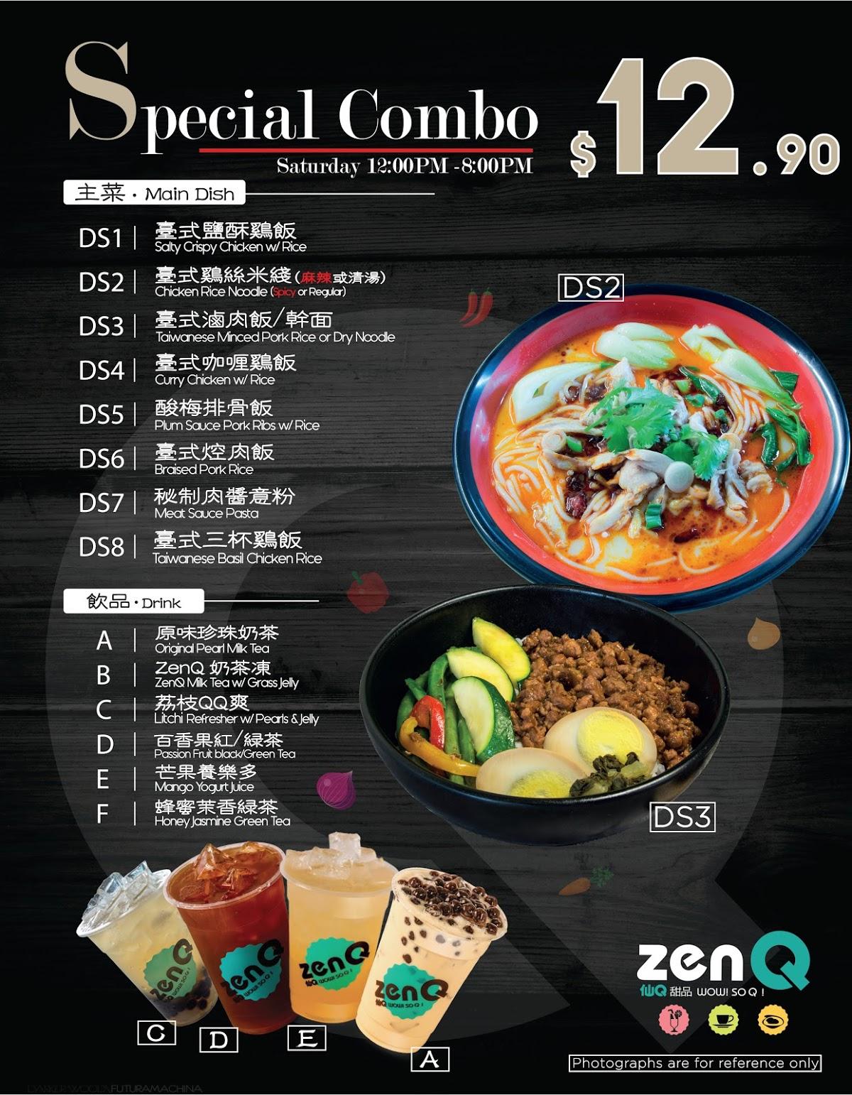 Carta del postres ZenQ Taiwanese Cuisine, Toronto