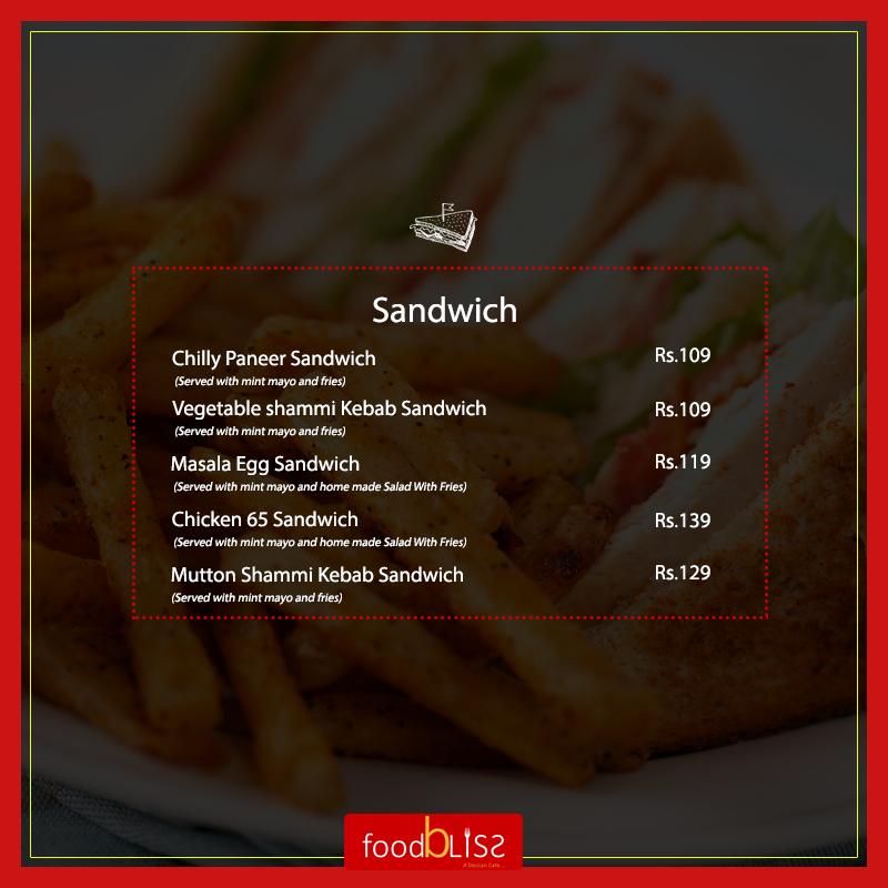 Menu at Foodbliss, Gurugram, Baani Square