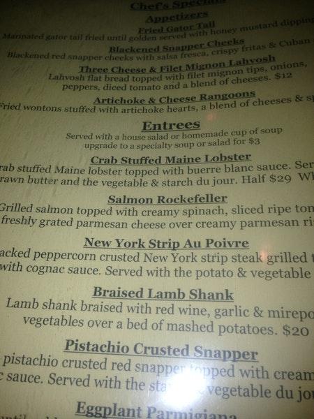 Menu at Georgio's Fine Food and Spirits desserts, Tallahassee ...