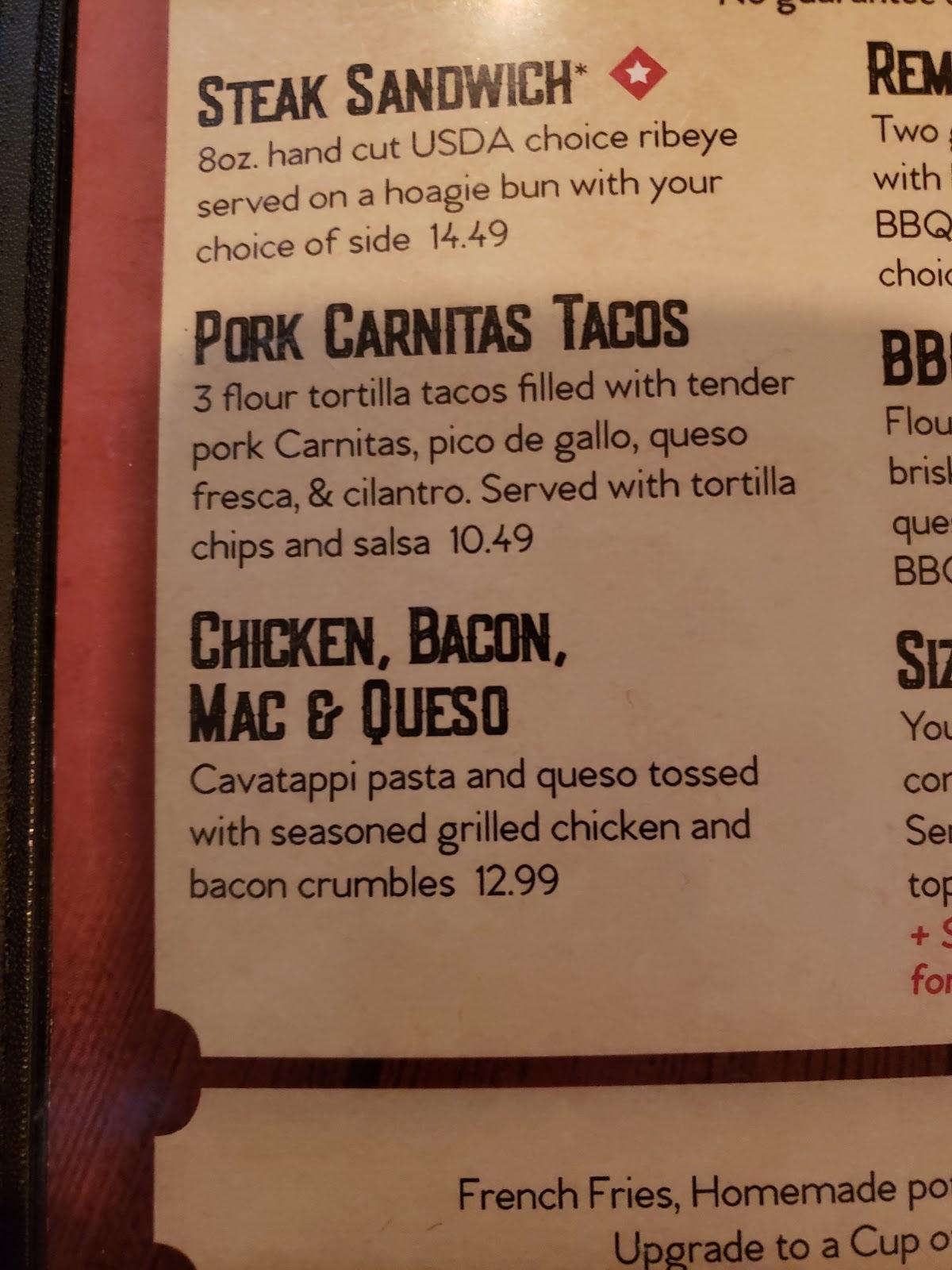 Menu at The Pony Grill & Bar, Sheridan