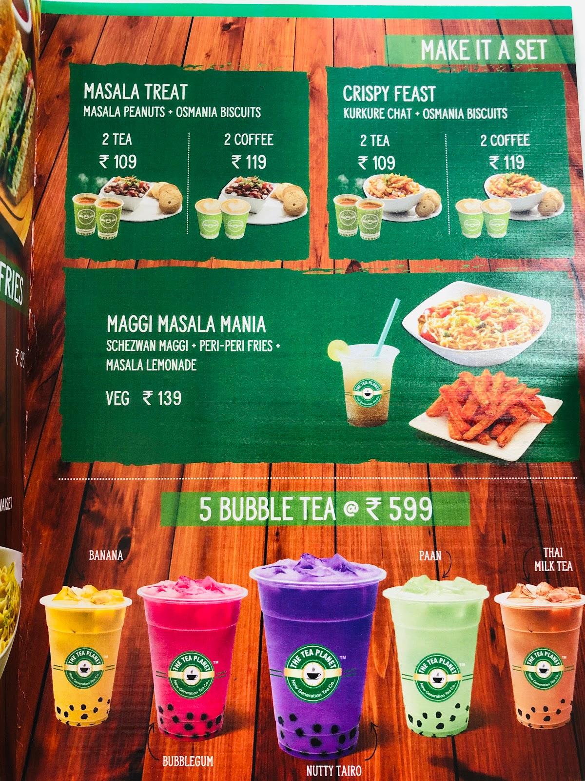Menu at The tea planet, Bengaluru, #99