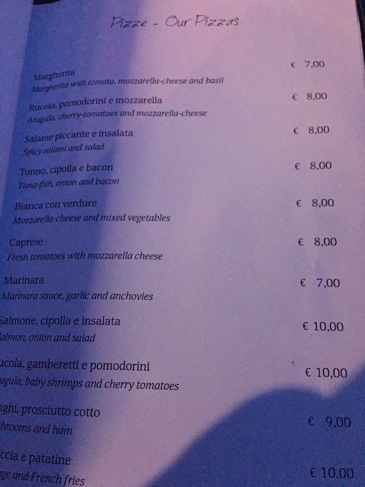 Menu at Ristorante Bruno, Positano