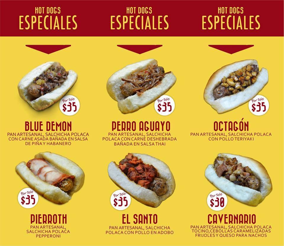 Menu at LOS RUDOS HOT DOGS restaurant, Ensenada