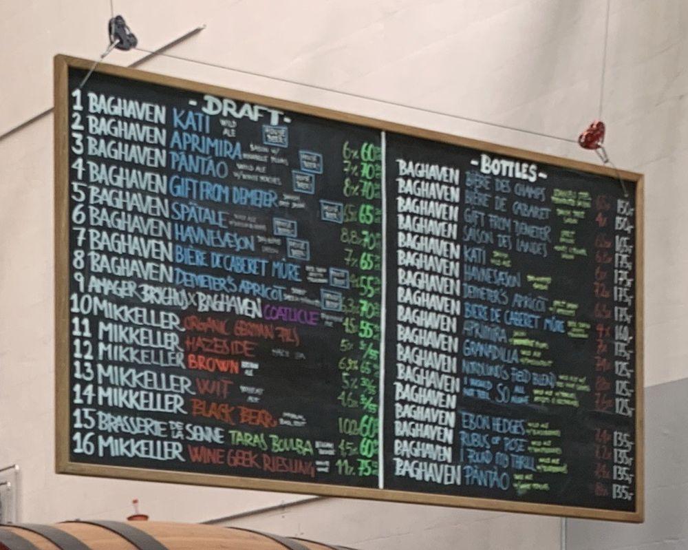 Menu at Reffen Bar, Copenhagen