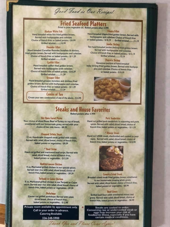 Menu at Village Grill restaurant, Lexington, 31 W 2nd Ave