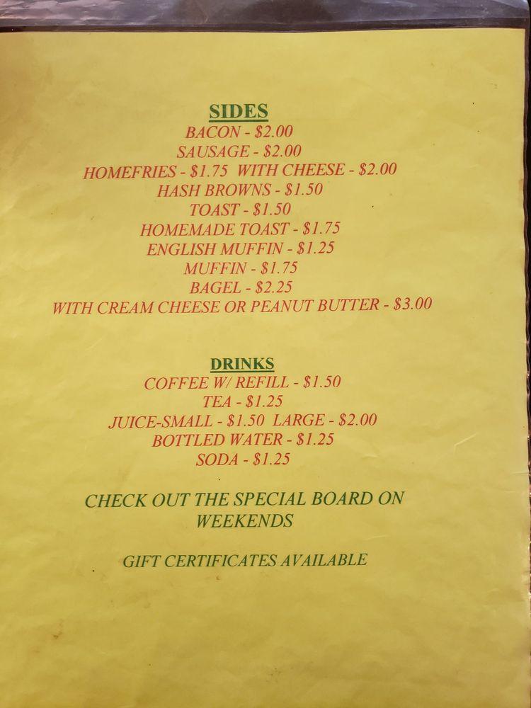 Menu at Always Emma's Cafe, Readsboro