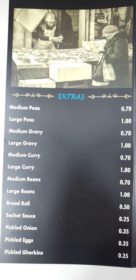 Menu at Codfather restaurant, Bedford