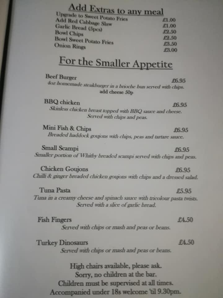 Menu at The Drovers Rest pub & bar, Carlisle, Monkhill