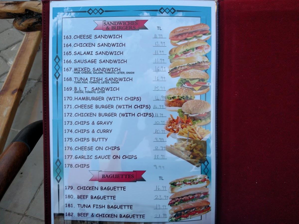 Menu at Infinity Restaurant, Marmaris, Cumhuriyet Cad