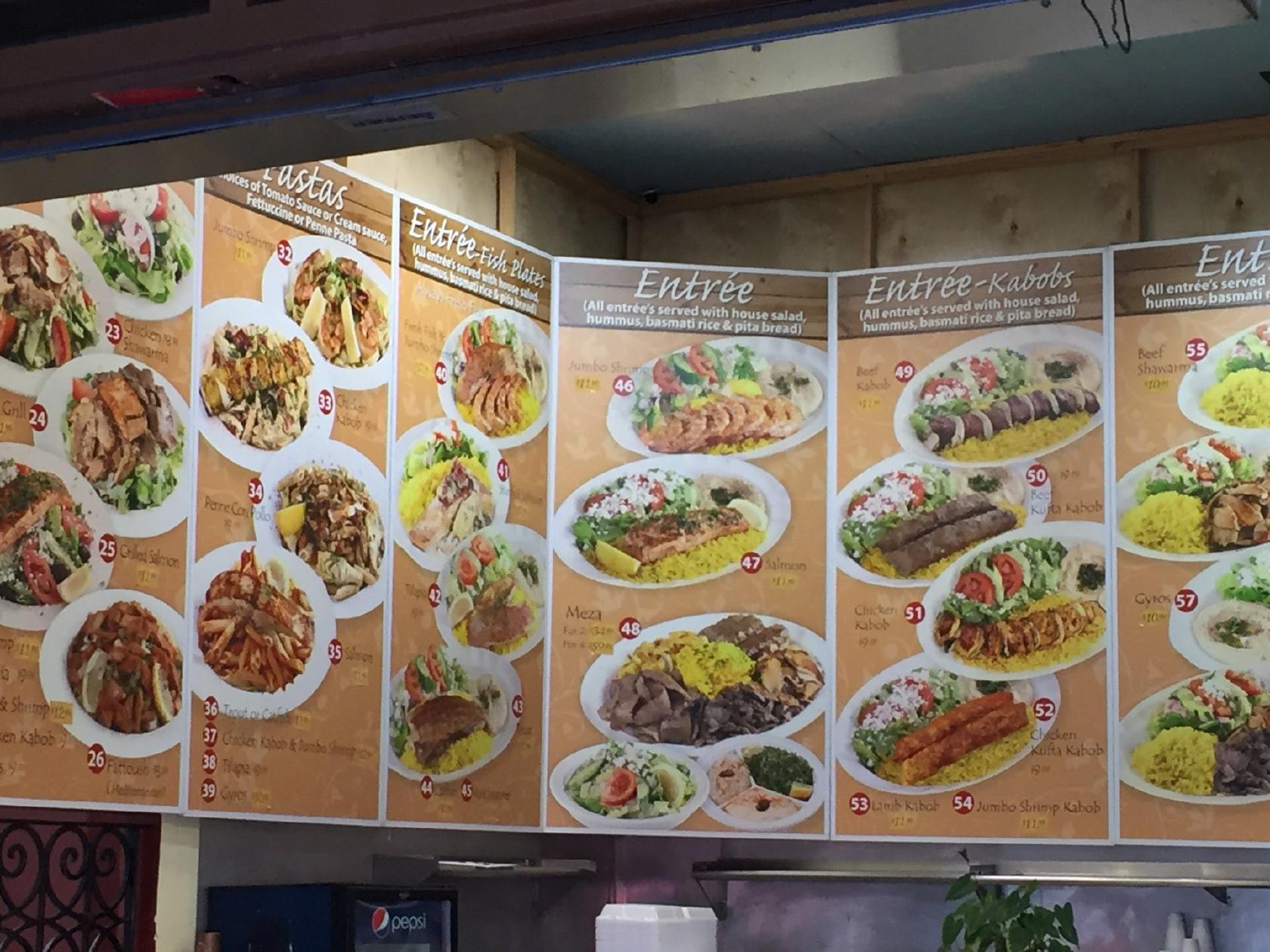 Menu at Mystic Grill restaurant, La Mesa, 6990 University Ave,