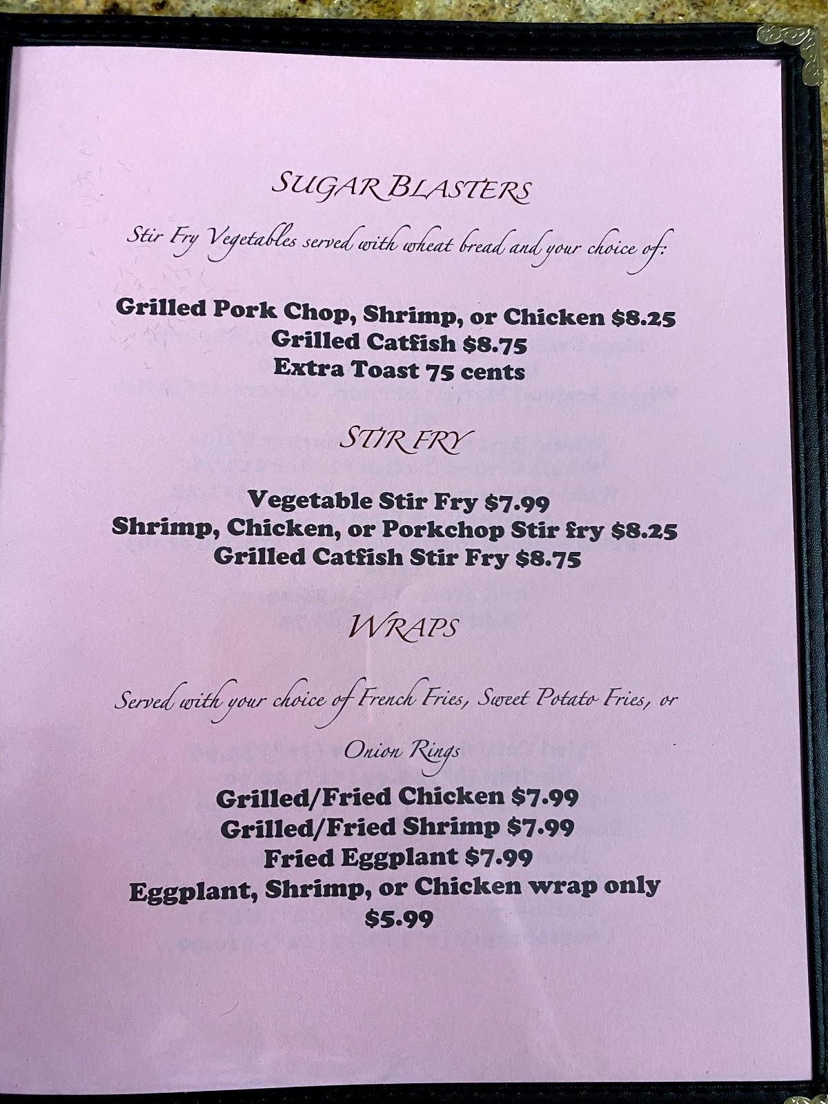 Menu at Two Sisters Creole Kitchen restaurant, Picayune