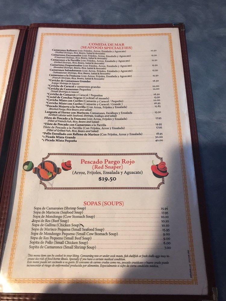 Menu at Flores Restaurant, Brentwood, 134 Clarke St