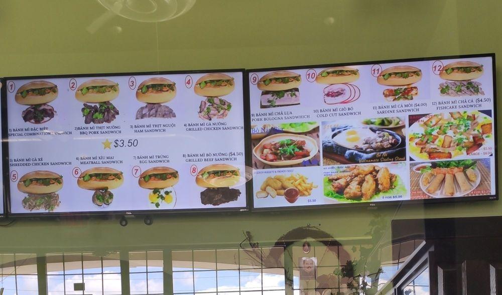 Menu at Khang Vietnamese Sandwich & Cafe, Houston