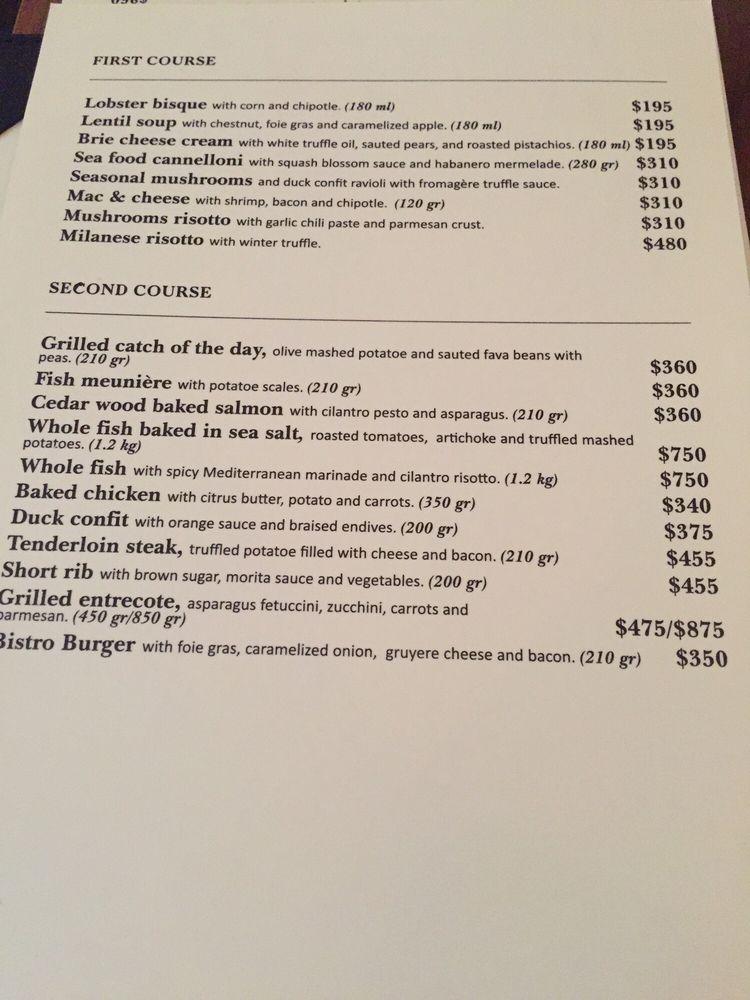 Carta del restaurante Blanco Colima, Ciudad López Mateos