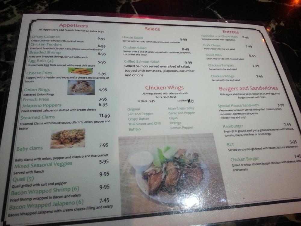 Menu at Burnett's Pub, Renton