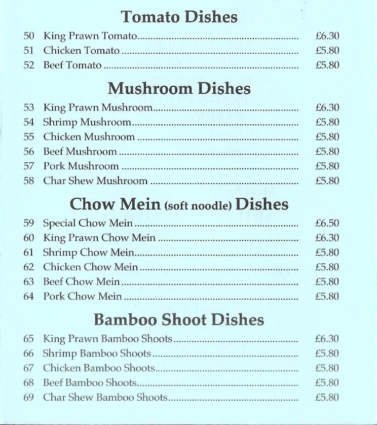 Menu at Fortune Chinese Takeaway富都 fast food, Bishop Auckland