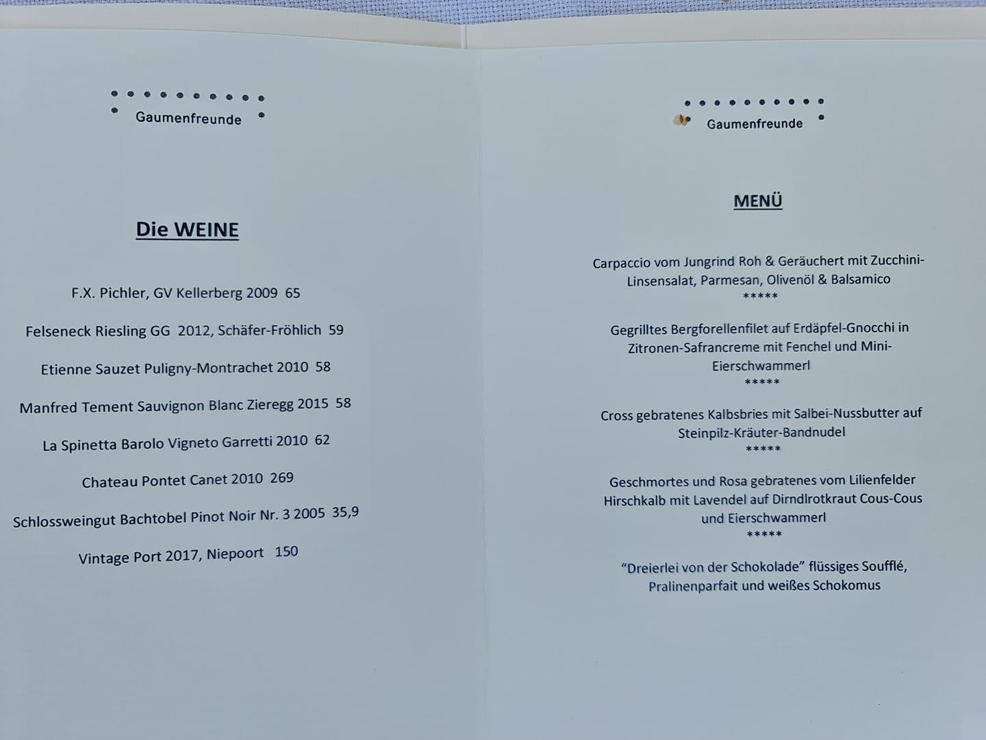 Menu at Gasthaus Pils restaurant, Rotheau