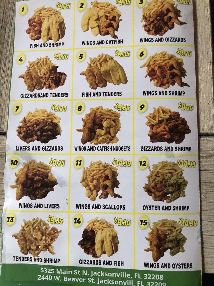 Menu at J LEMON PEPPER. Fish & Chicken restaurant, Jacksonville