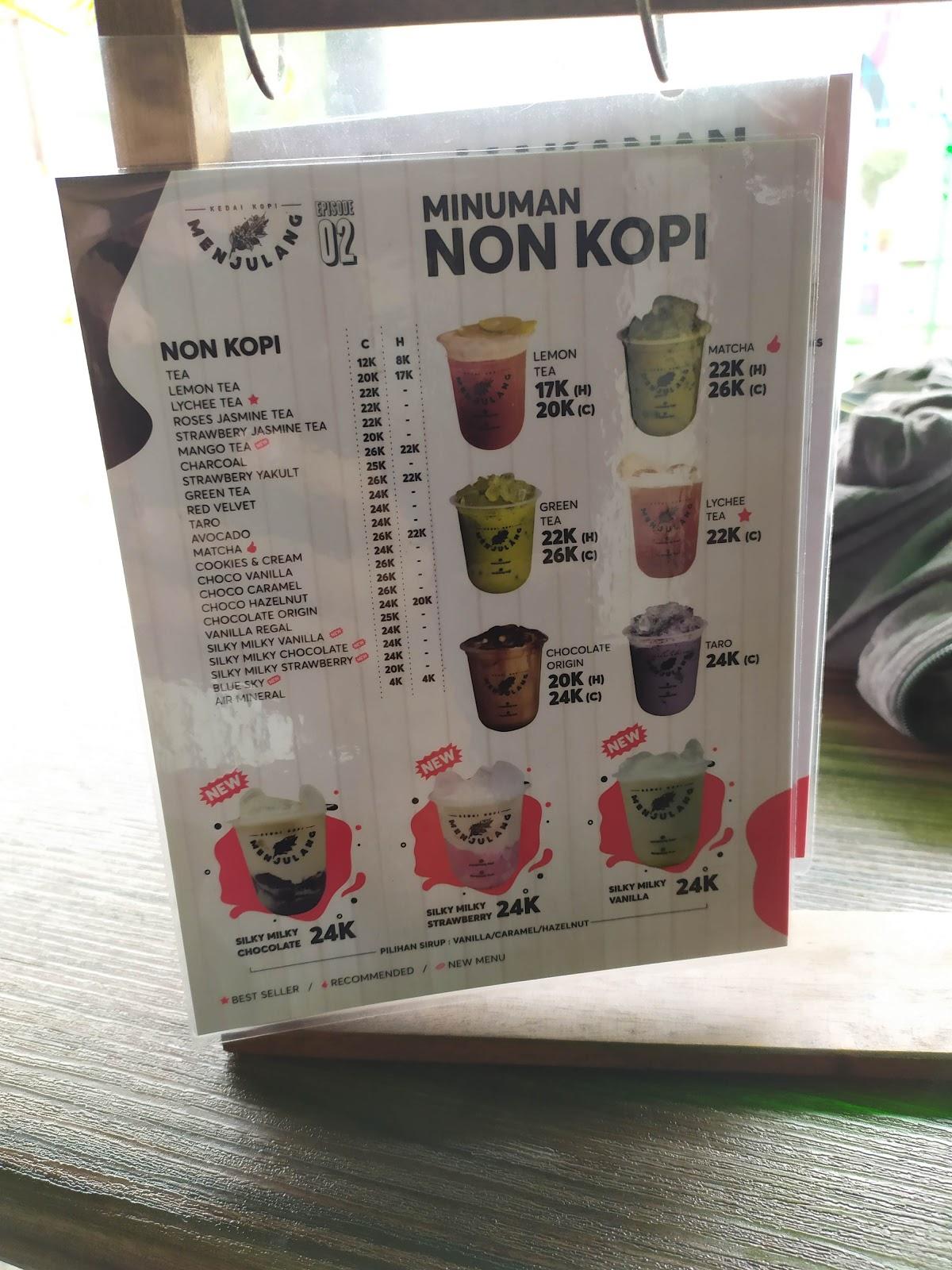 Menu at Menjulang Kedai Kopi Eps. 2 cafe, Tangerang