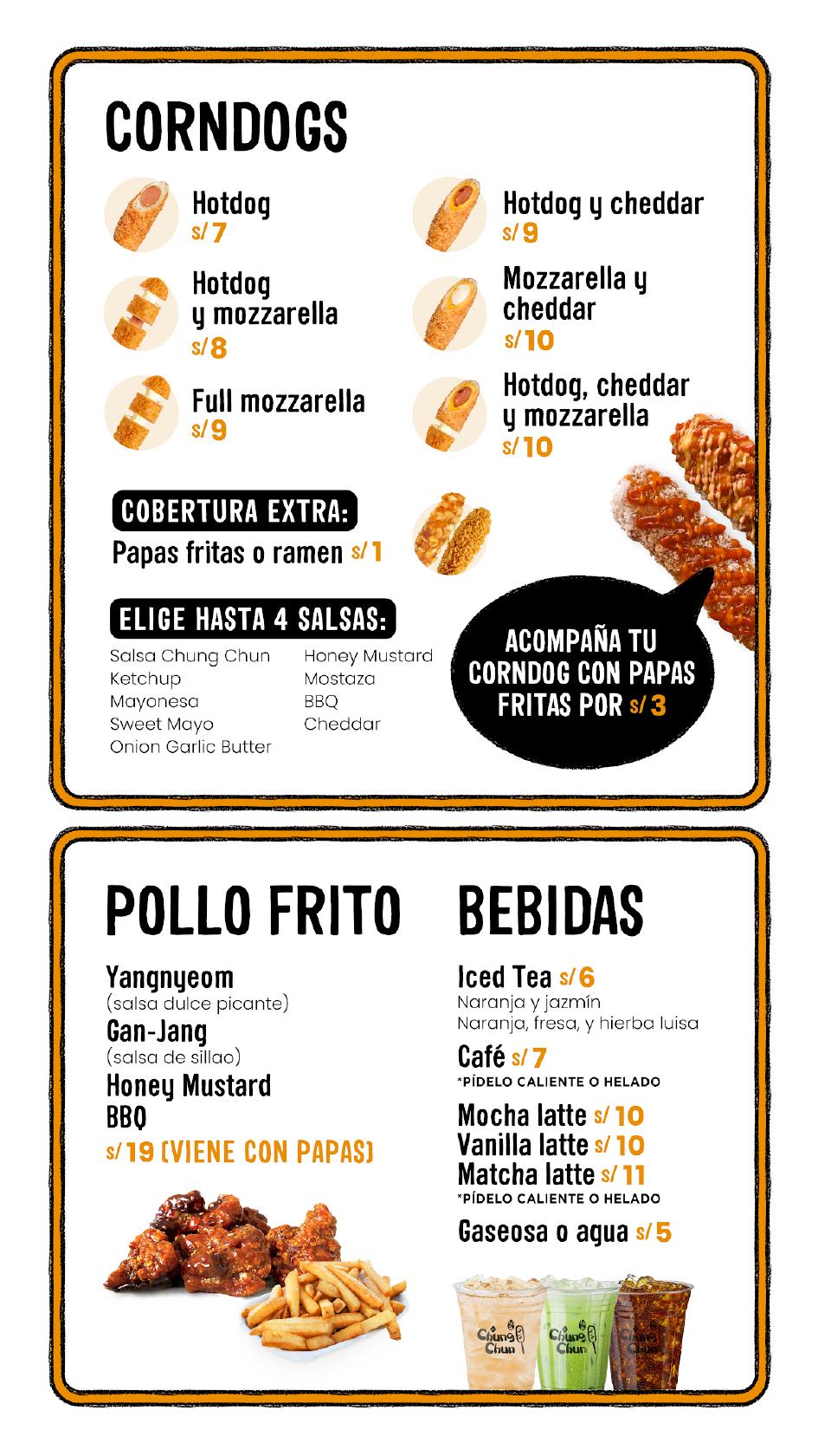 Carta del restaurante Chung Chun, San Borja
