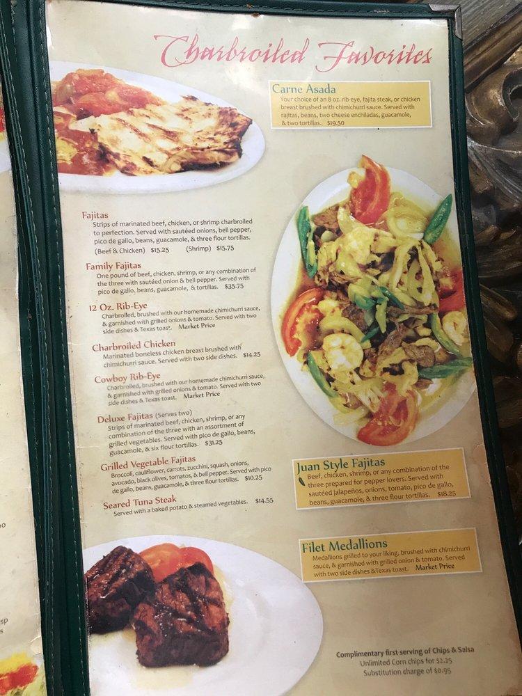 Menu at La Casa Del Sol - Thibodaux restaurant, Thibodaux