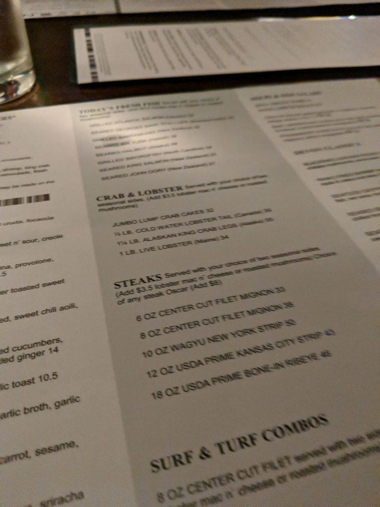 Menu at Devon Seafood & Steak pub & bar, Hershey