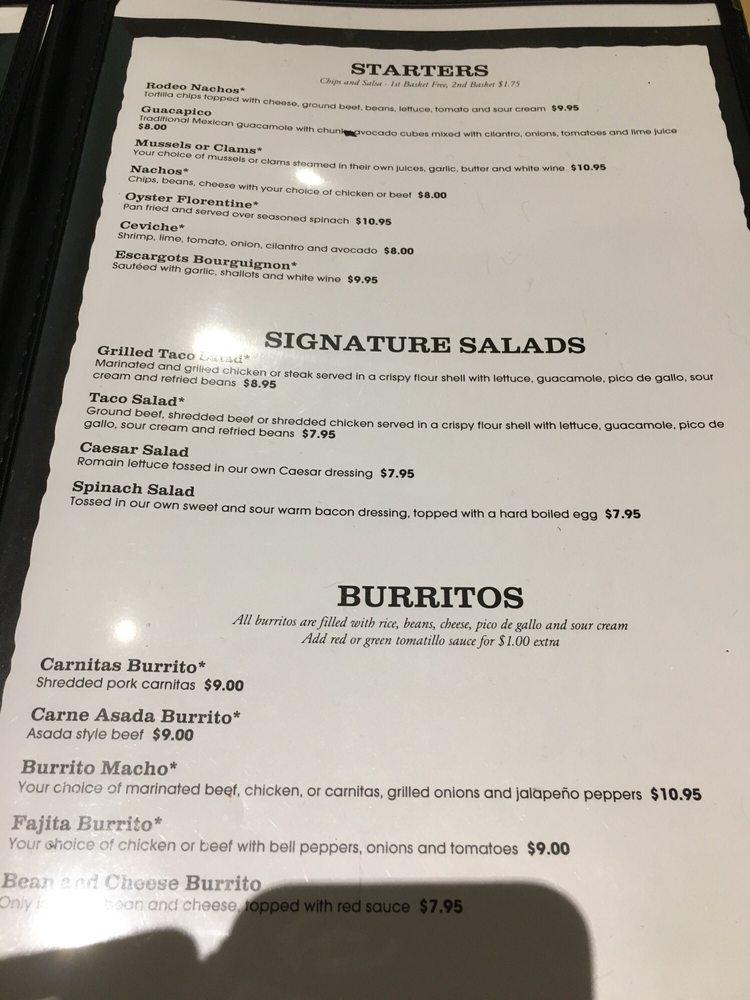 Menu at El Rodeo Steak House steakhouse, Klamath Falls