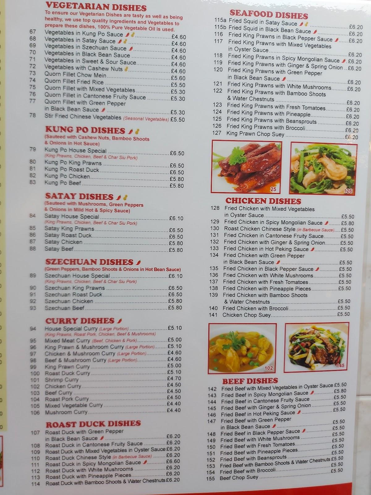 Menu at Food Paradise fast food, Cannock