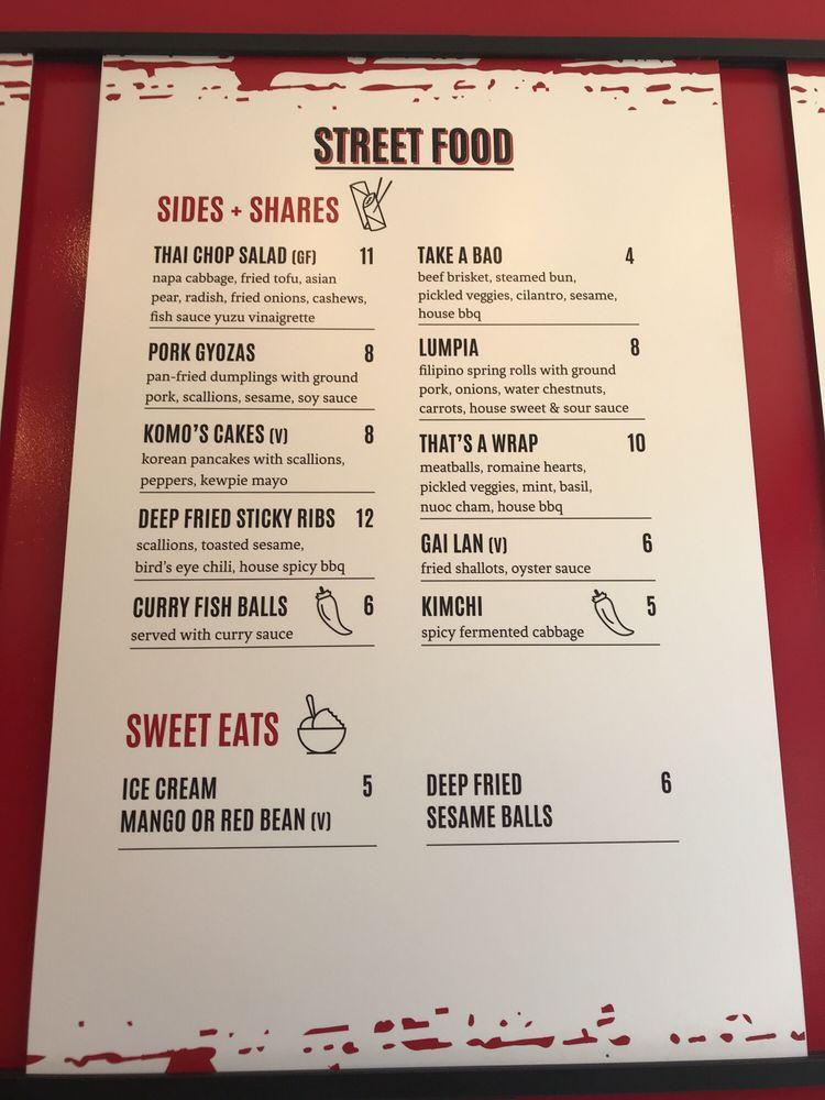 Menu at Hop Bop Noodle Shop restaurant, Newmarket