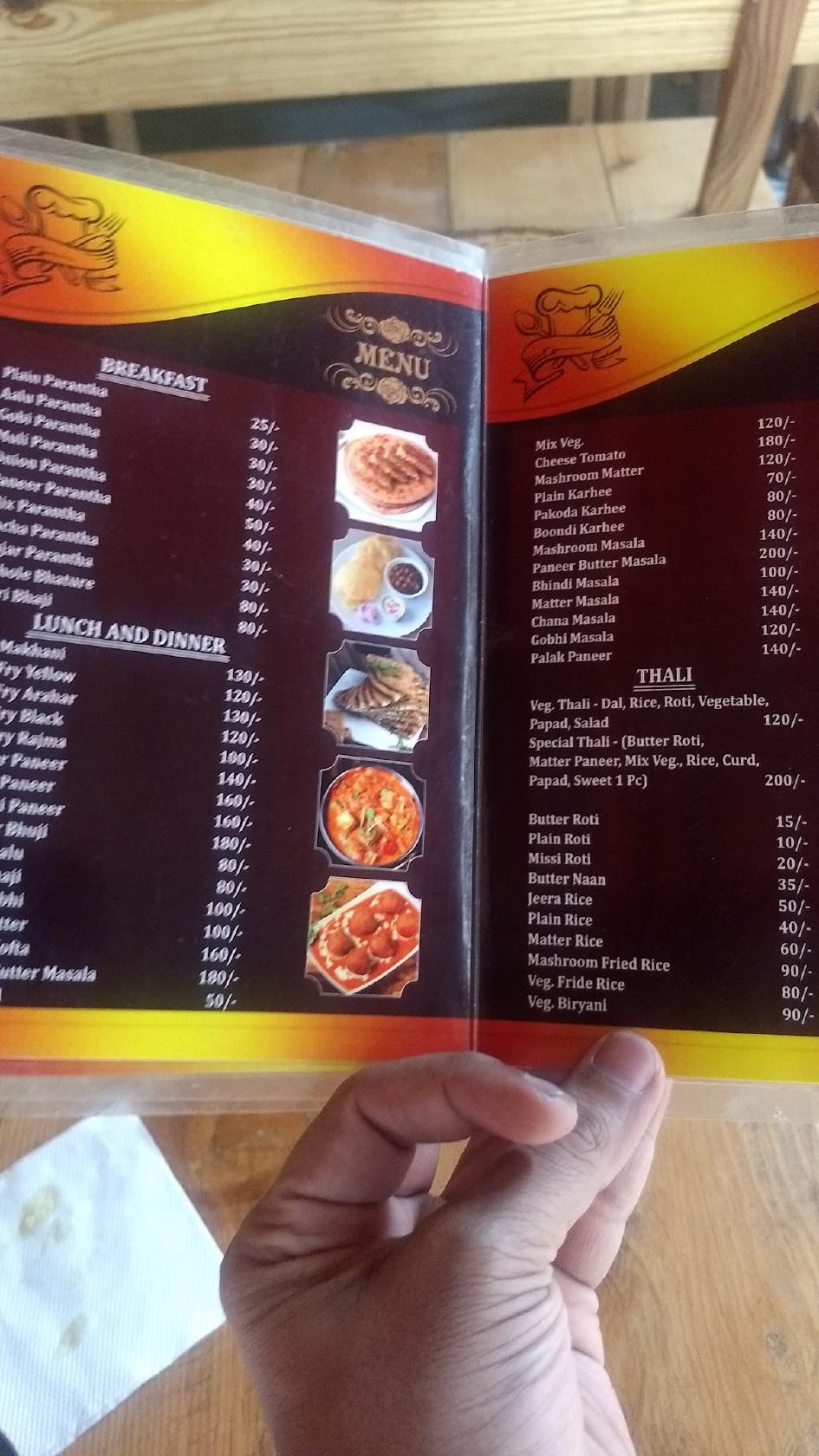 Menu at New S K Punjabi Dhaba, Bahang
