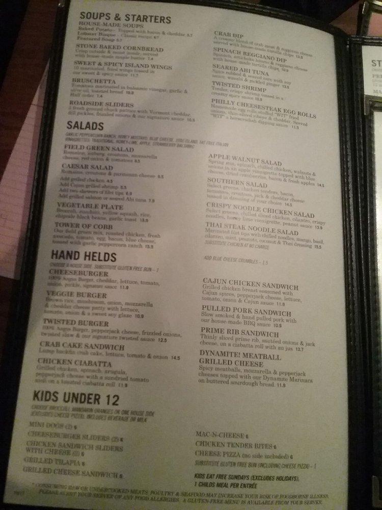 Menu at Austin's Restaurant & Bar, West Lawn