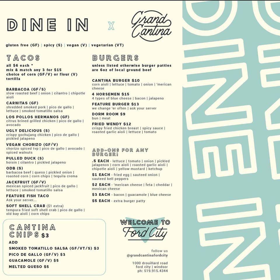 Menu At The Grand Cantina Restaurant Windsor Menu At The Grand Cantina Restaurant Windsor