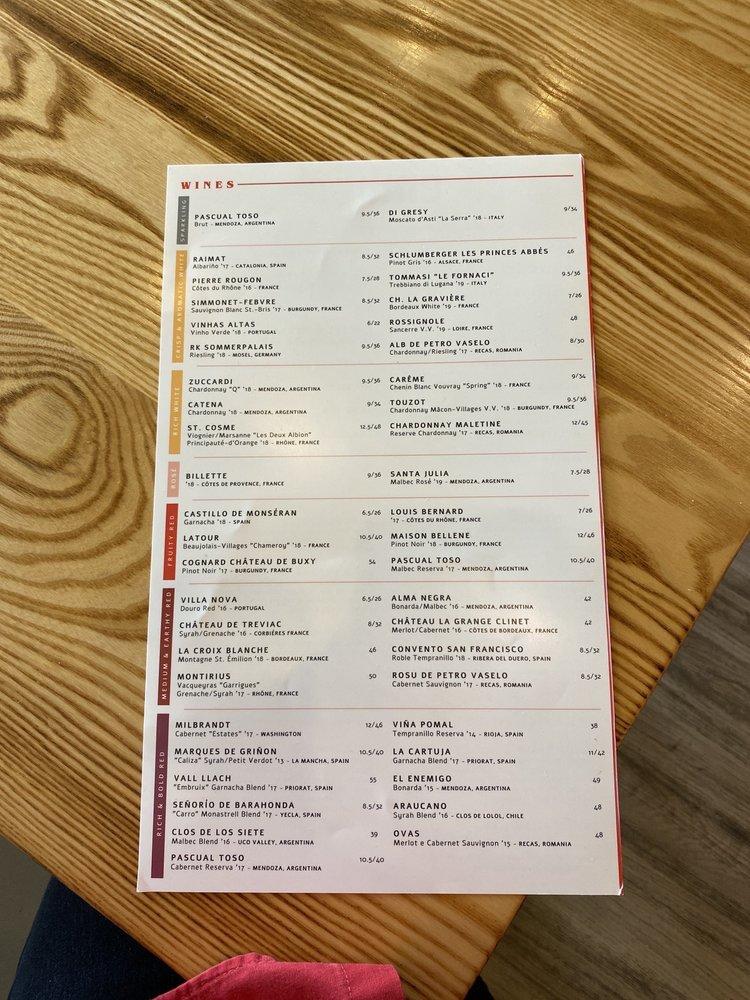 Menu at Embur Fire Fusion desserts, Greensboro