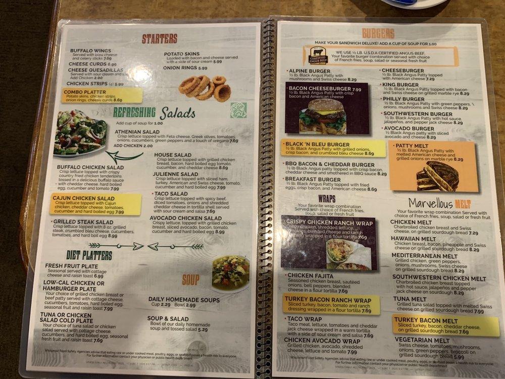 Menu at Sparta Family Restaurant, Sparta