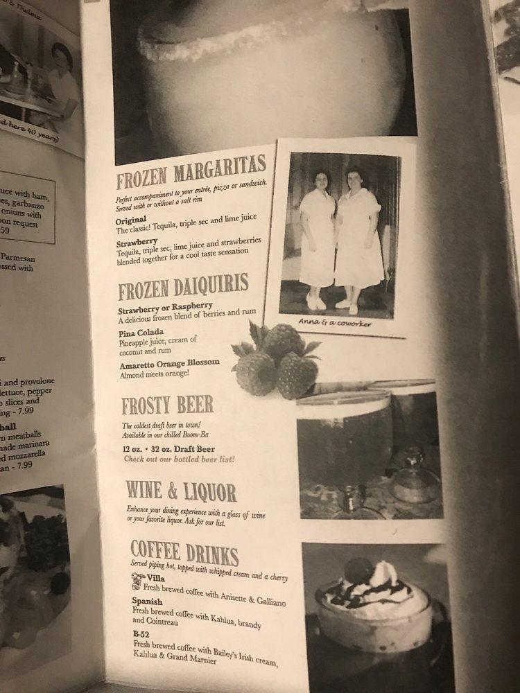 Menu at Villa Restaurant and Pizzeria, Eastpointe