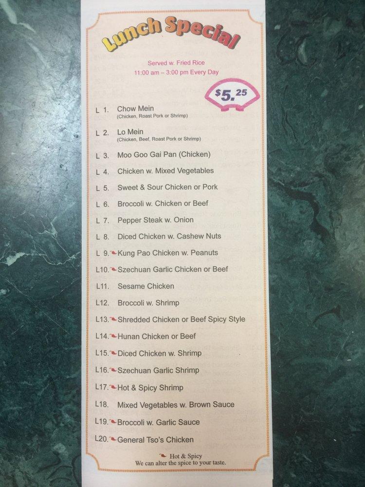 Menu at Win Wok restaurant, Cincinnati, Delhi Rd