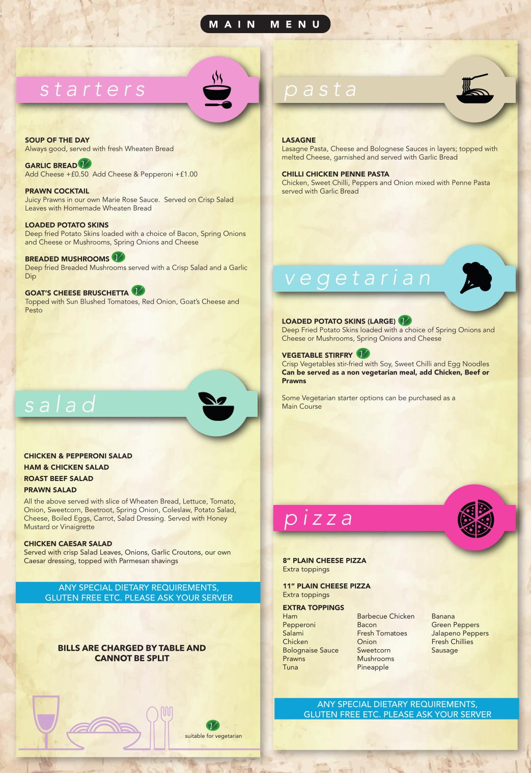 Menu at Café Rossi cafe, Ballynahinch