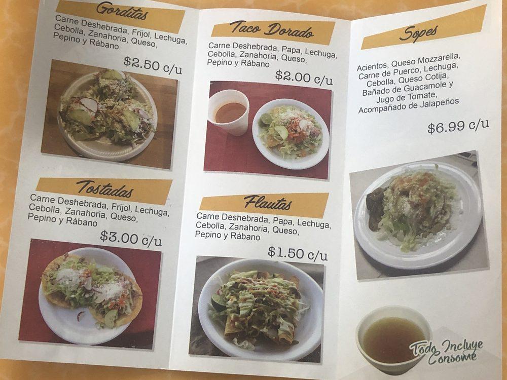 Menu at Cenaduria Doña Chayito restaurant, Glendale, W Bethany Home Rd