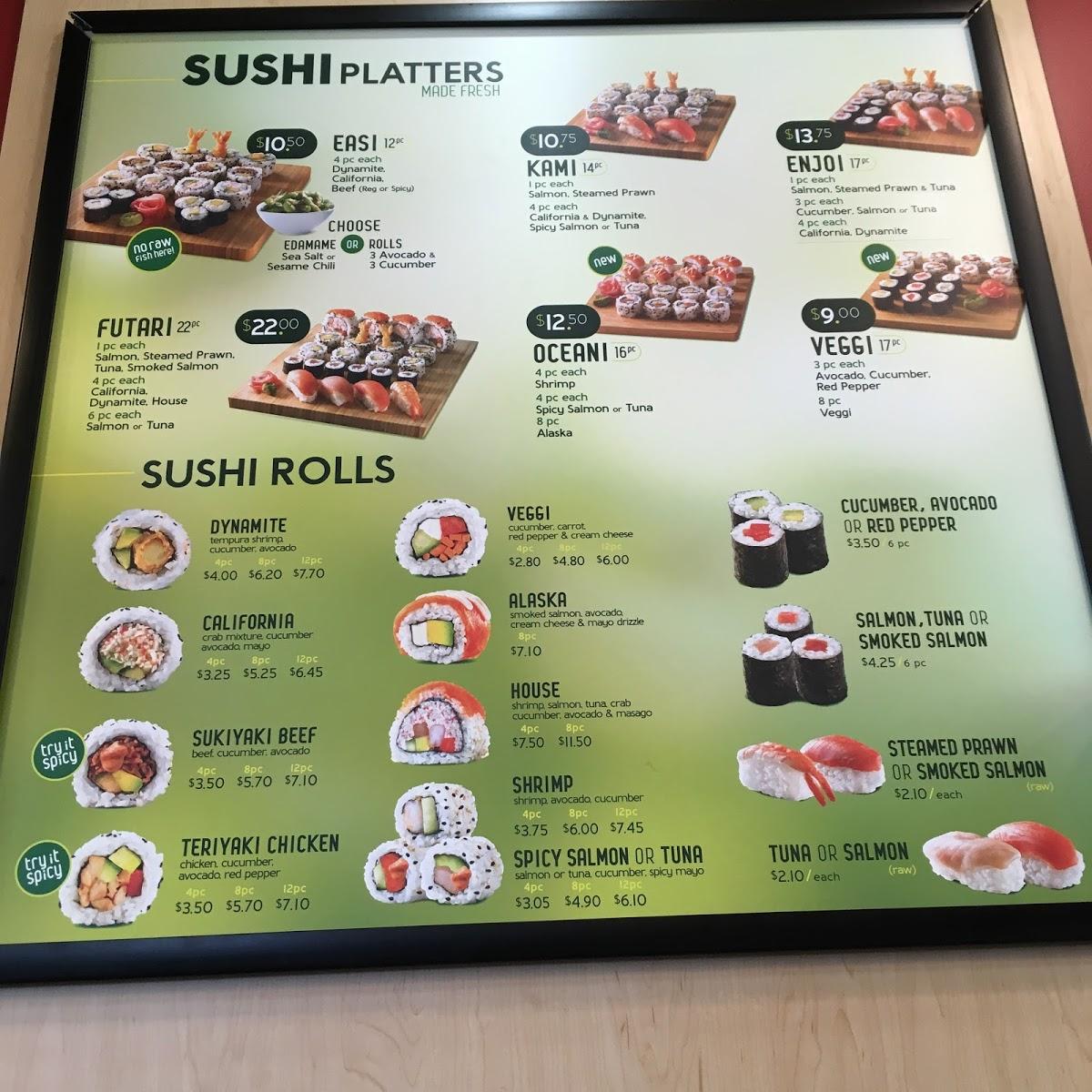 Menu at Edo Japan - Westhills Towne Centre - Grill and Sushi fast food ...