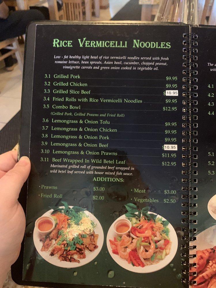 Menu at An Nam Pho restaurant, Seattle, Roosevelt Way NE