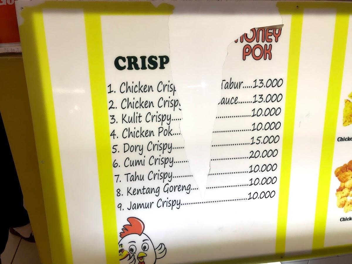 Menu at Honey Pok BG Junction restaurant, Surabaya